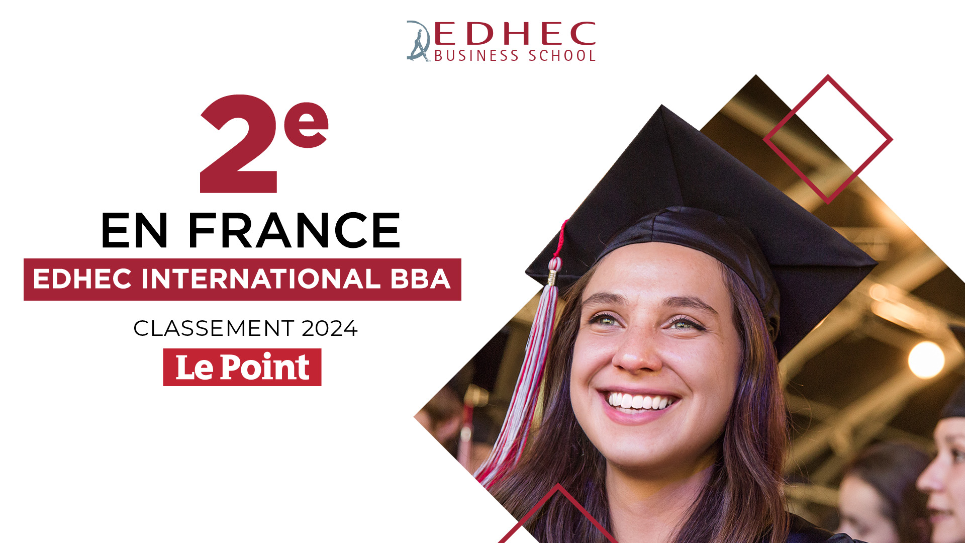 L’EDHEC International BBA n°2 en France selon le palmarès du Point 2024